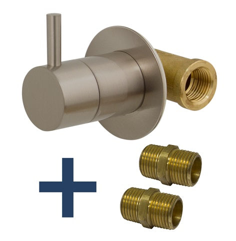 1/2" DECK MOUNT VALVE TO WELD CLOSING CERAMIC MINIMA SATIN NICKEL ...