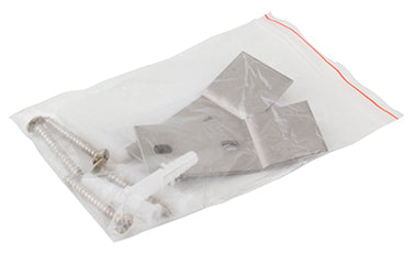 WALL FIXATION KIT FOR PANELS: PAIR OF HOOKS- PLASTIC CAP AND SCREWS ...